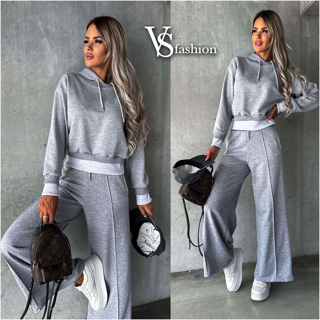 Ежедневен дамски спортен комплект с качулка и панталон Marley | VS Fashion